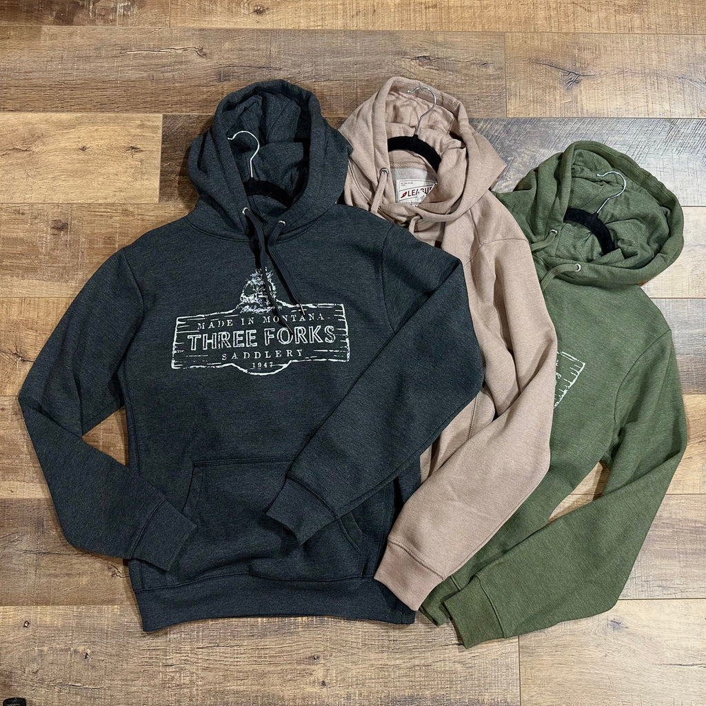 Three Forks Saddlery Heritage Hoodie Sweatshirt
