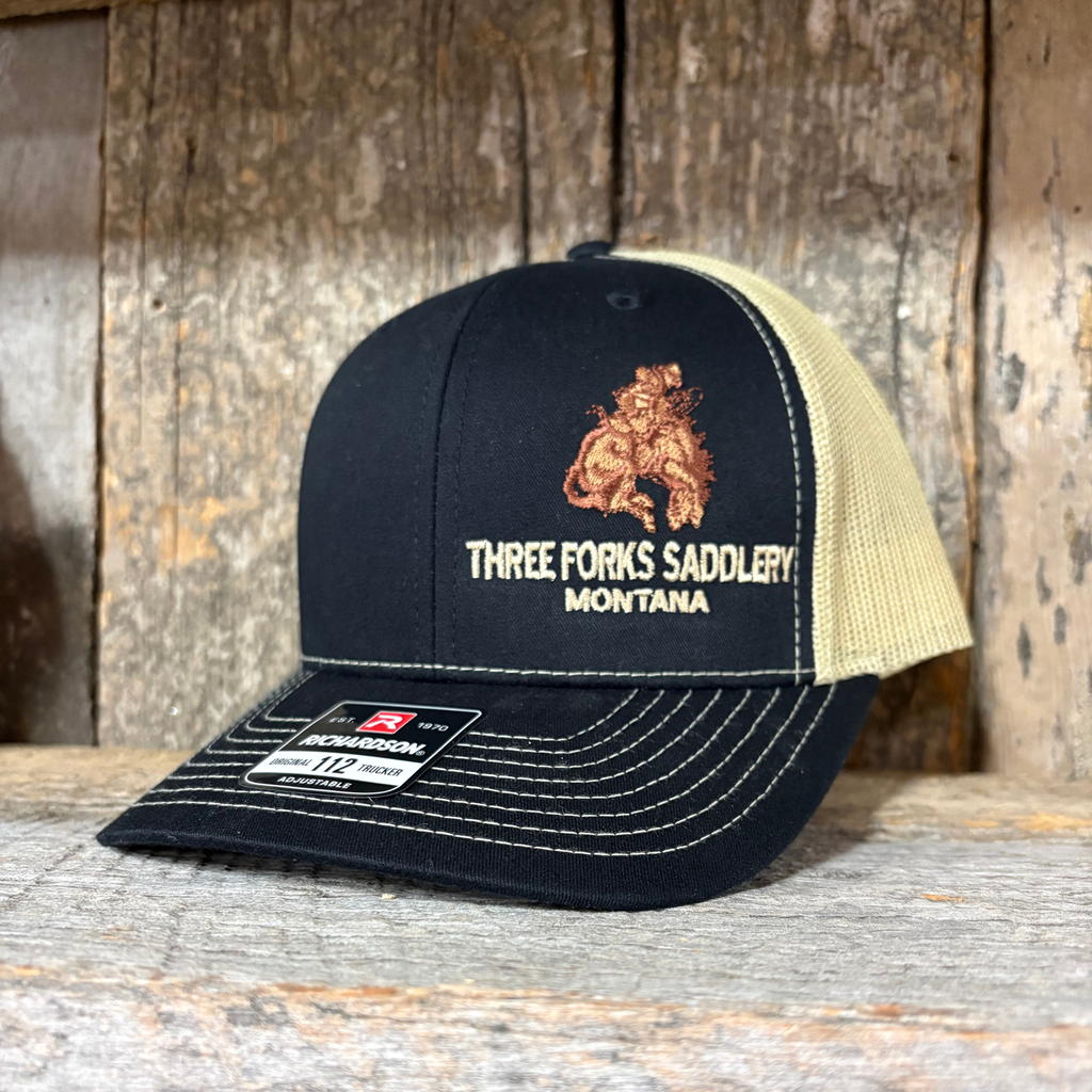 Richardson Trucker Cap Black Vegas – Three Forks Saddlery