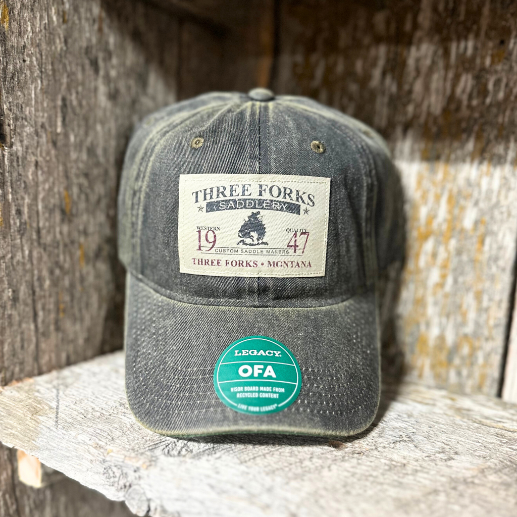Three Forks Old Style Trucker Cap - Black Solid – Three Forks Saddlery
